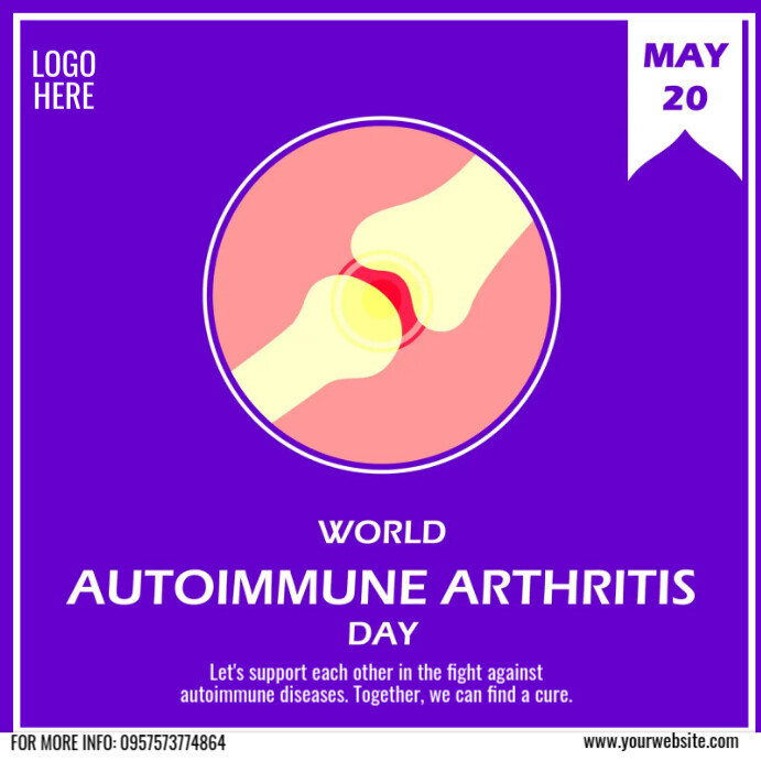 world autoimmune arthritis day poster Template | PosterMyWall
