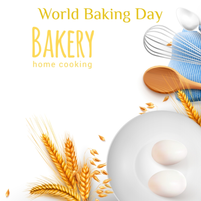 World Baking Day background flat design Template | PosterMyWall