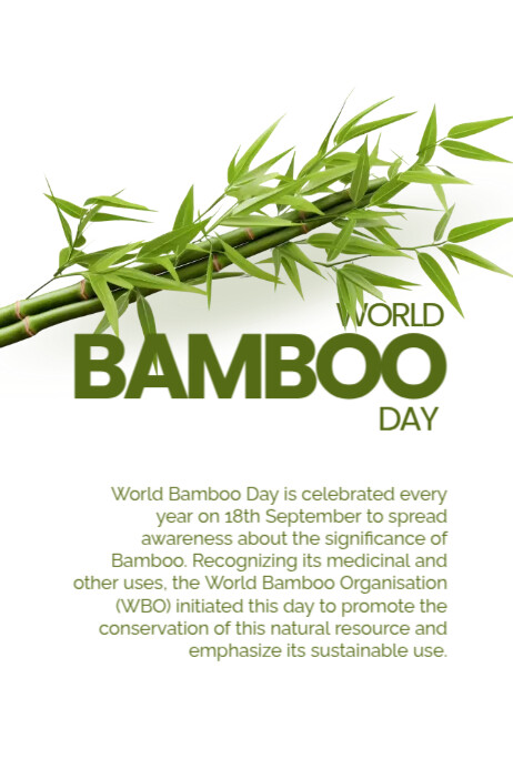 World Bamboo Day Poster Template | PosterMyWall