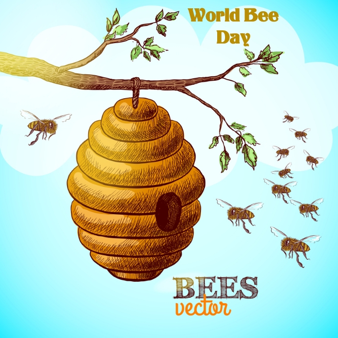 World bee day design illustration Template | PosterMyWall
