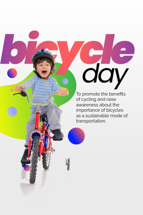 World Bicycle Day Poster Template | PosterMyWall