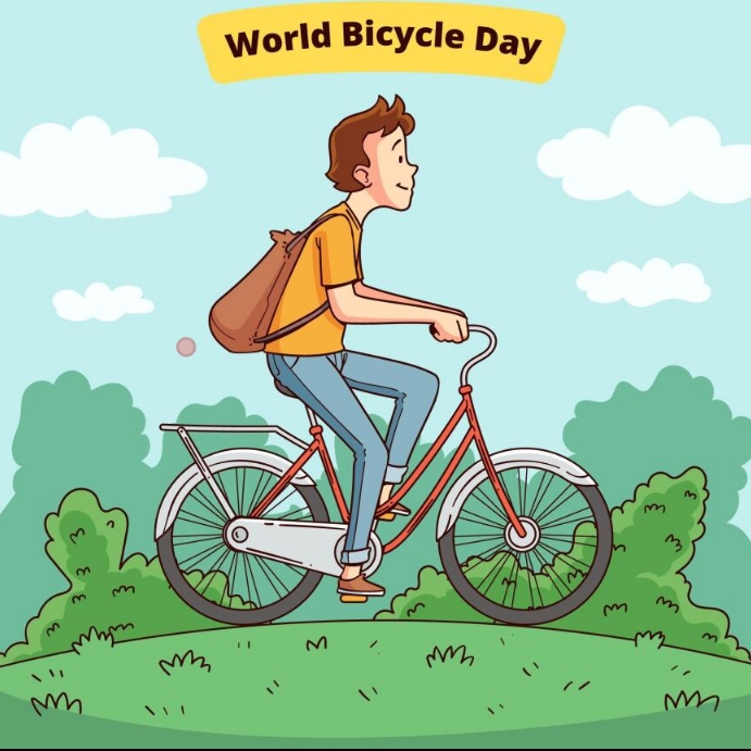 World bicycle day poster design template | PosterMyWall