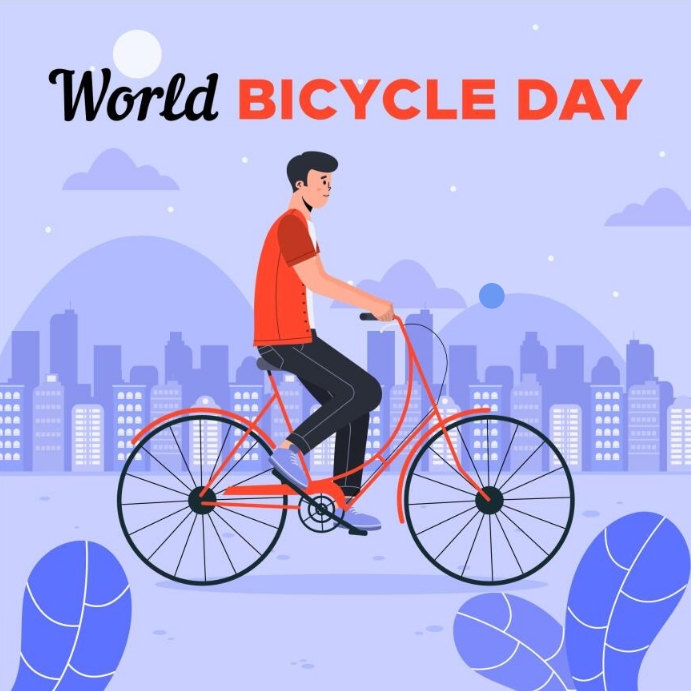 World bicycle day poster design template | PosterMyWall