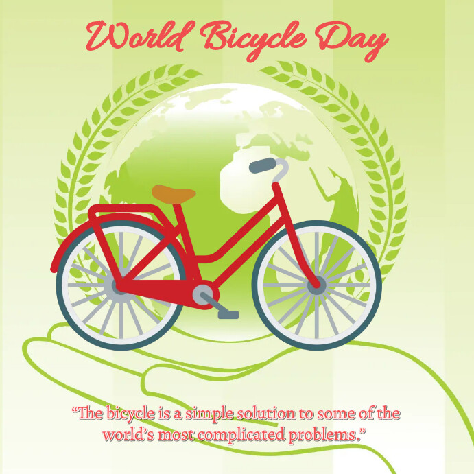 World Bicycle Day Square (1:1) Template | PosterMyWall