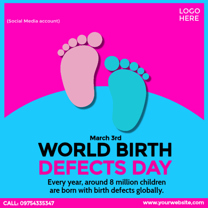 World Birth Defects Day Templat | PosterMyWall