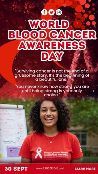 World Blood Cancer Awareness Month Template | PosterMyWall