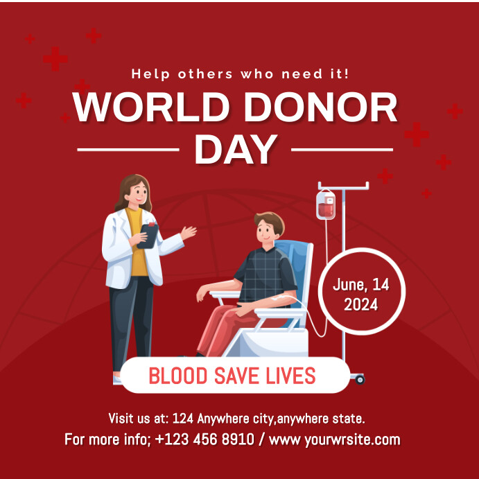 Copy of World Blood Donor Day | PosterMyWall