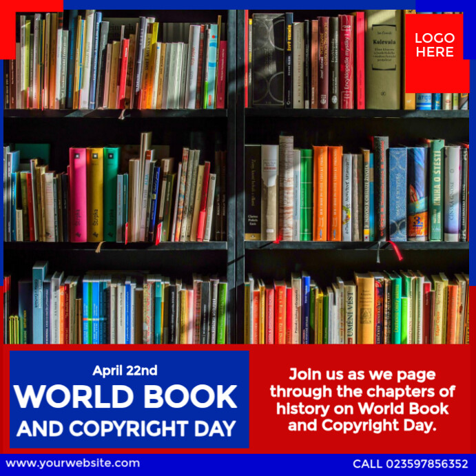 World Book and Copyright Day Template | PosterMyWall