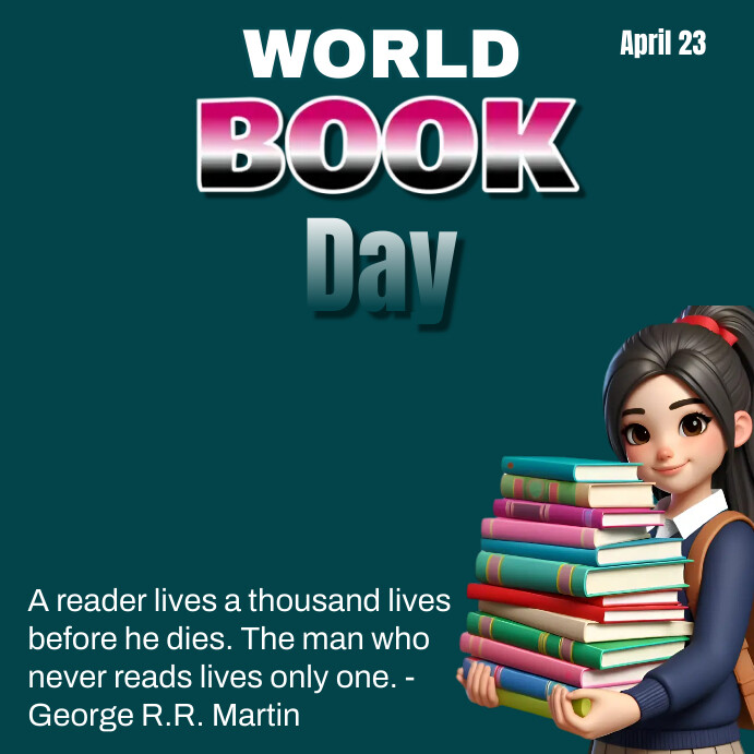 Copy of World Book Day / Book day quotes | PosterMyWall