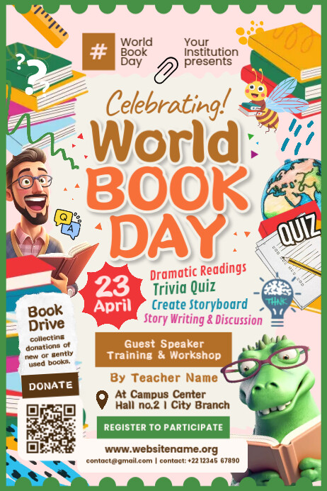 World Book Day Celebration Template | PosterMyWall