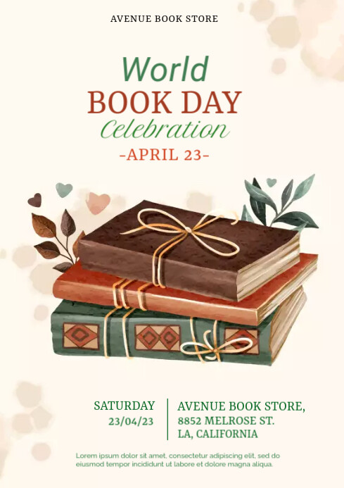 WORLD BOOK DAY TEMPLATE | PosterMyWall