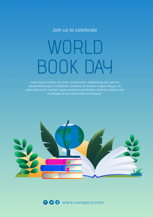 WORLD BOOK DAY TEMPLATE | PosterMyWall