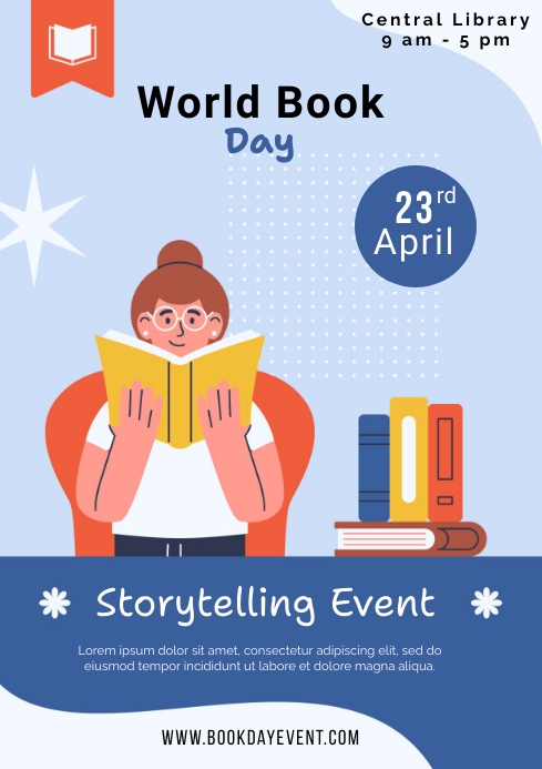 Copy of WORLD BOOK DAY TEMPLATE | PosterMyWall