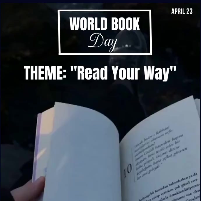 World Book day video / Book day video Template | PosterMyWall