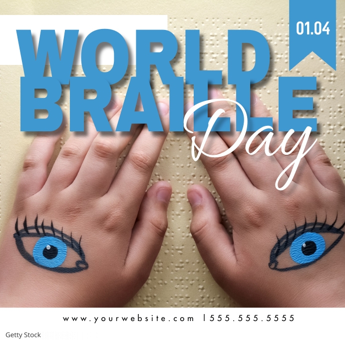 Modèle Publicitaire de La Journée Mondiale Du Braille 1.04 | PosterMyWall
