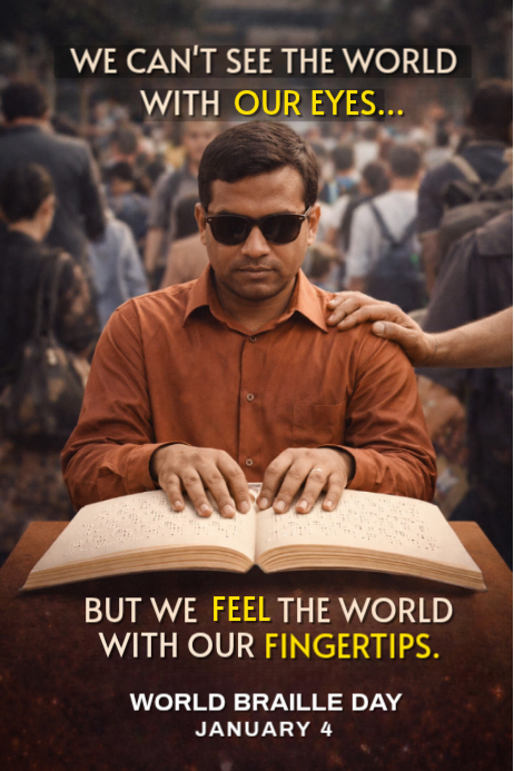 World braille day flyer poster Template | PosterMyWall