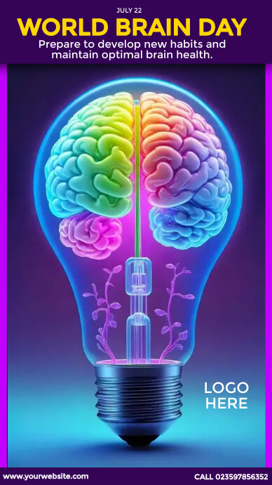 world brain day template | PosterMyWall