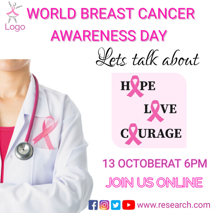 Copy of World breast cancer research day | PosterMyWall