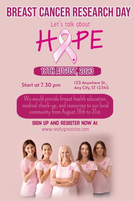 Copy of world breast cancer research day event flyer | PosterMyWall
