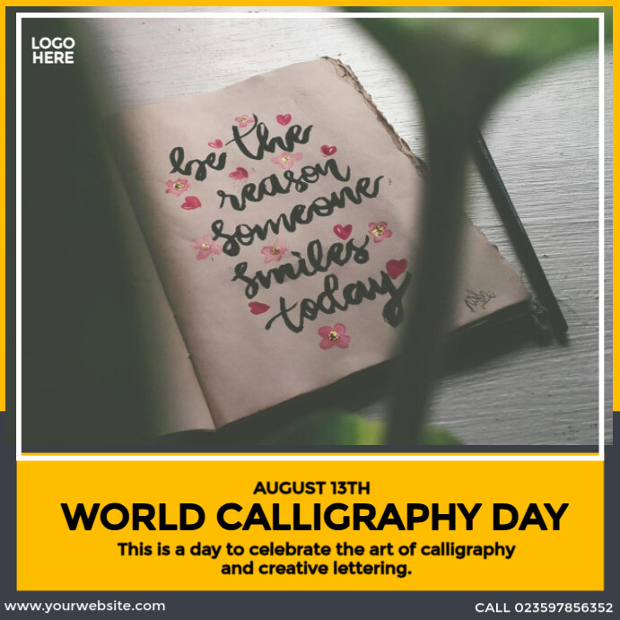 World Calligraphy Day Template | PosterMyWall