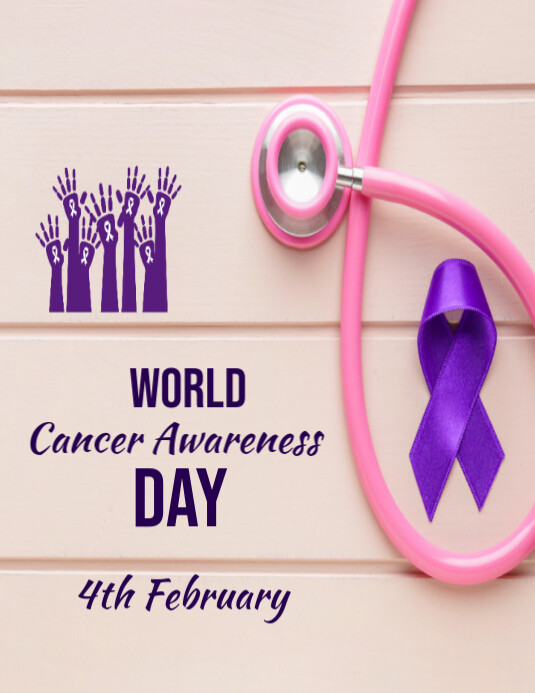 World Cancer Awareness Day Flyer 2025 Template | PosterMyWall