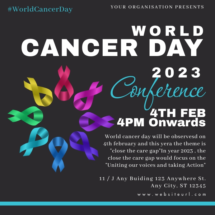 Copy of world cancer day,cancer day,event | PosterMyWall