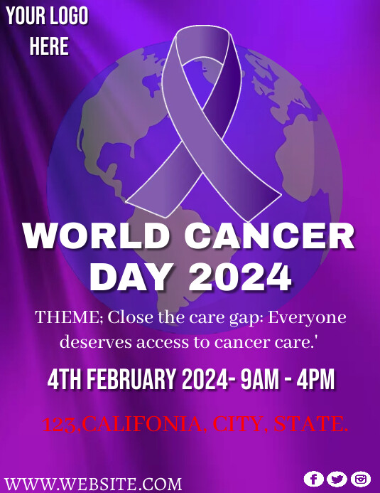 World cancer day 2024 Template | PosterMyWall