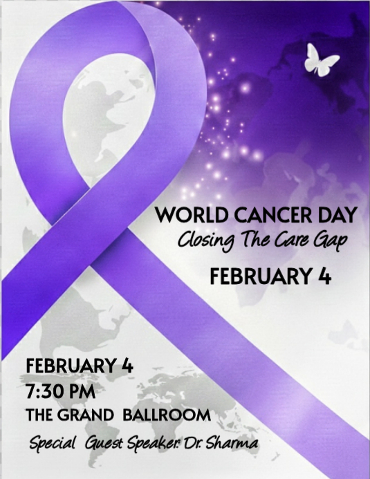 World Cancer Day Awareness Template | PosterMyWall