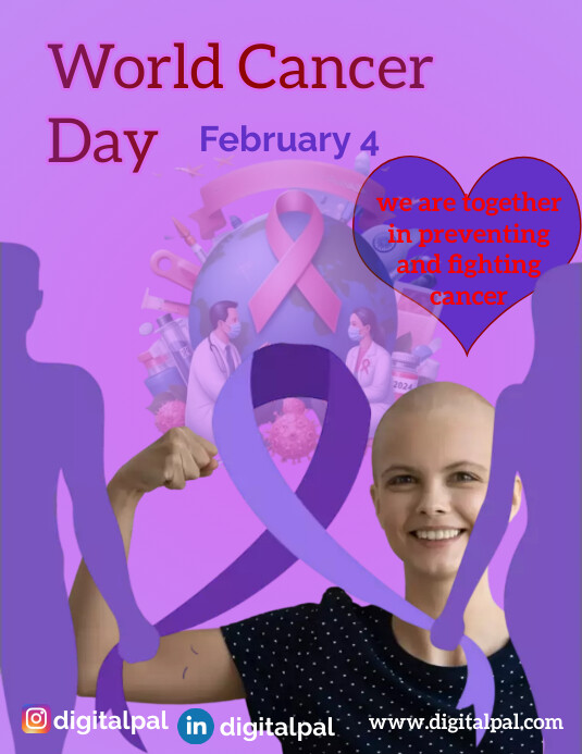 World Cancer Day Editable Flyer Template | PosterMyWall