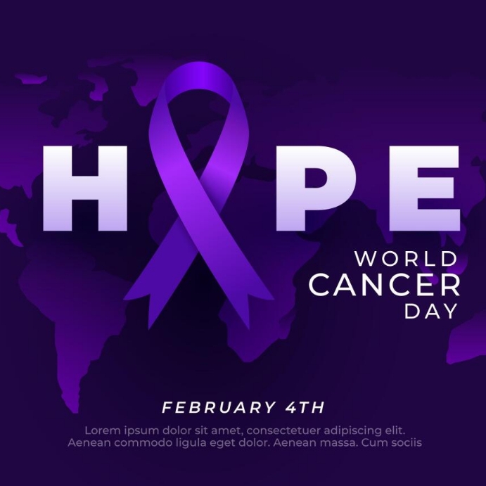 World Cancer day poster design template | PosterMyWall