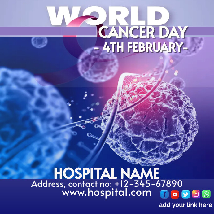 world cancer day poster Template | PosterMyWall