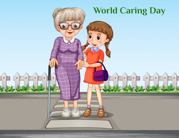 Plantilla de World caring day background illustration | PosterMyWall