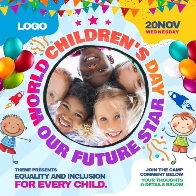 World Children's Day Post Template | PosterMyWall