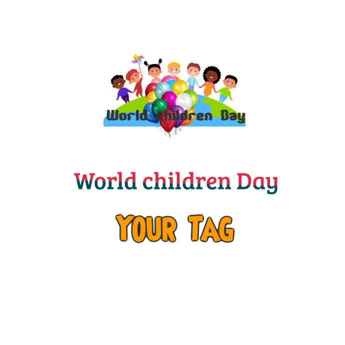 World children Day logo design template. | PosterMyWall