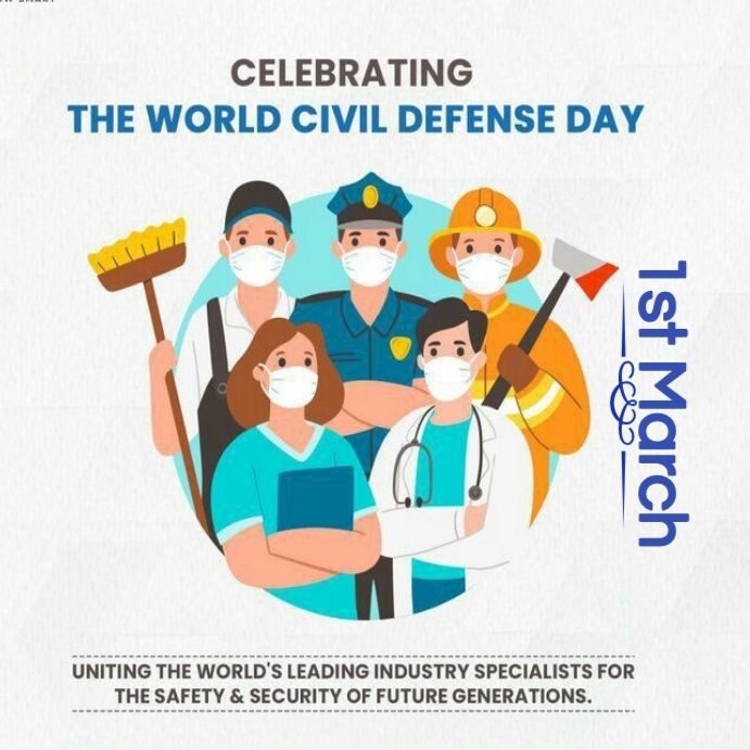 World civil defence day instagram post Template | PosterMyWall