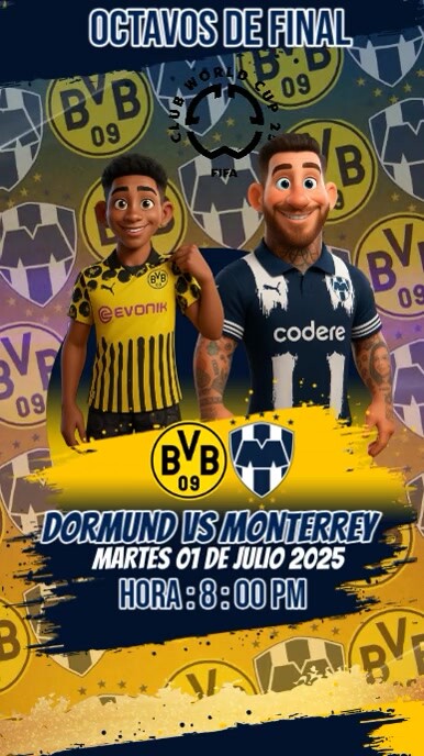 world club round of 16 monterrey Template | PosterMyWall