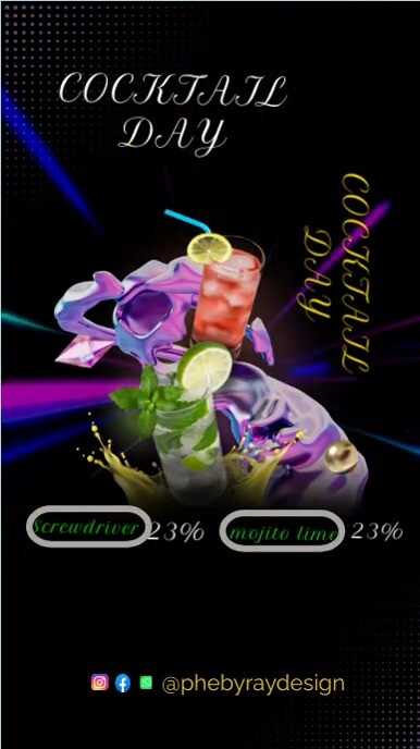 World Cocktail day Template | PosterMyWall