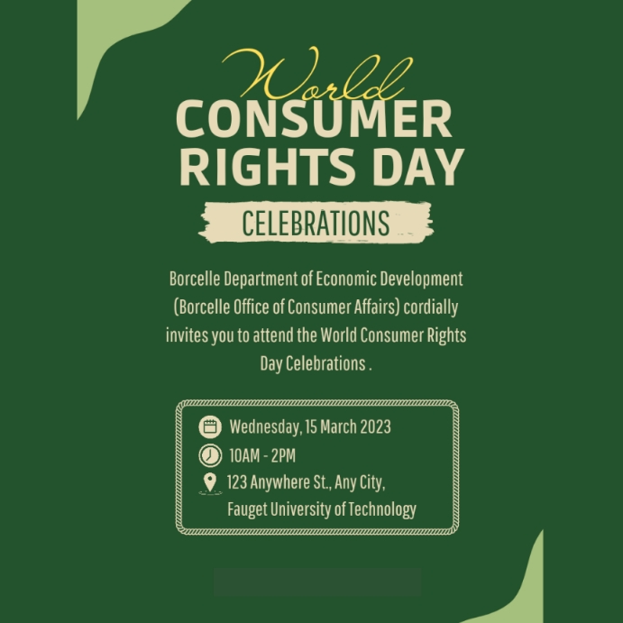 Copy of World consumer day | PosterMyWall