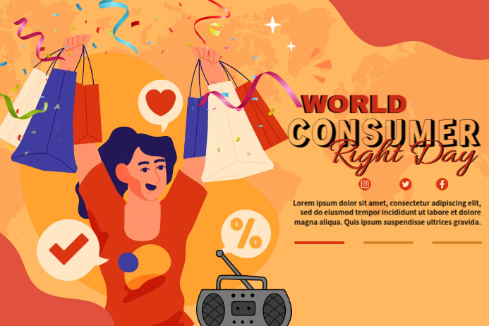 World Consumer Rights Orange Flyers Template | PosterMyWall