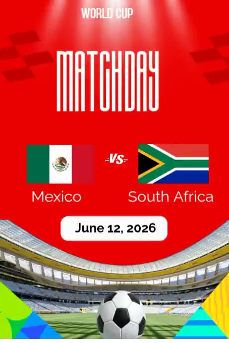 Rot World Cup Match Poster-Vorlage | PosterMyWall
