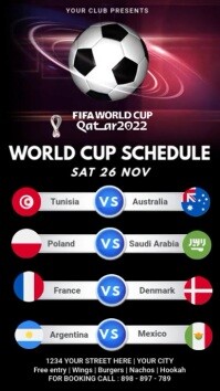 SCHEDULE WORLD CUP, qatar 2022, quarterfinal Template | PosterMyWall