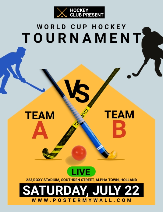 World Cup Hockey Tournament Flyer Template | PosterMyWall