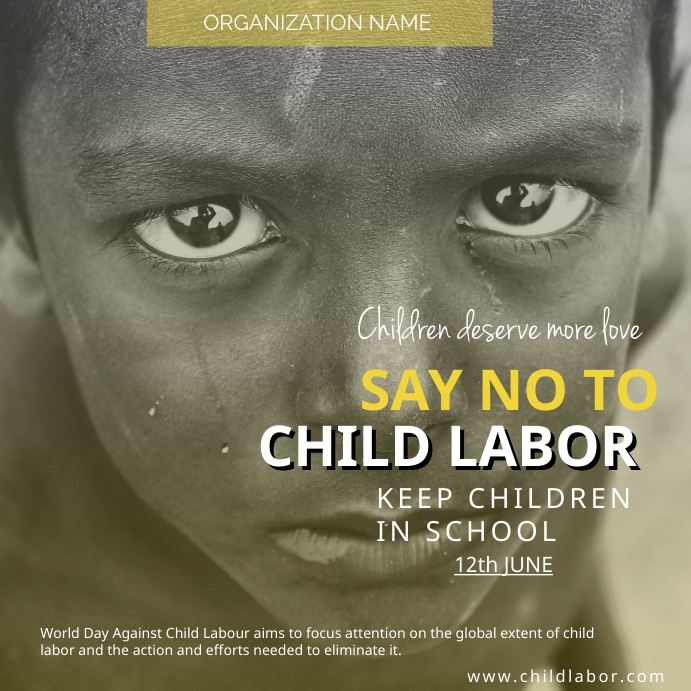 World day against child labor Template | PosterMyWall