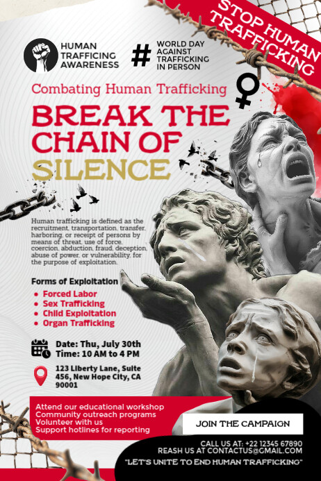 World Day Against Trafficking in Persons Temp Template | PosterMyWall