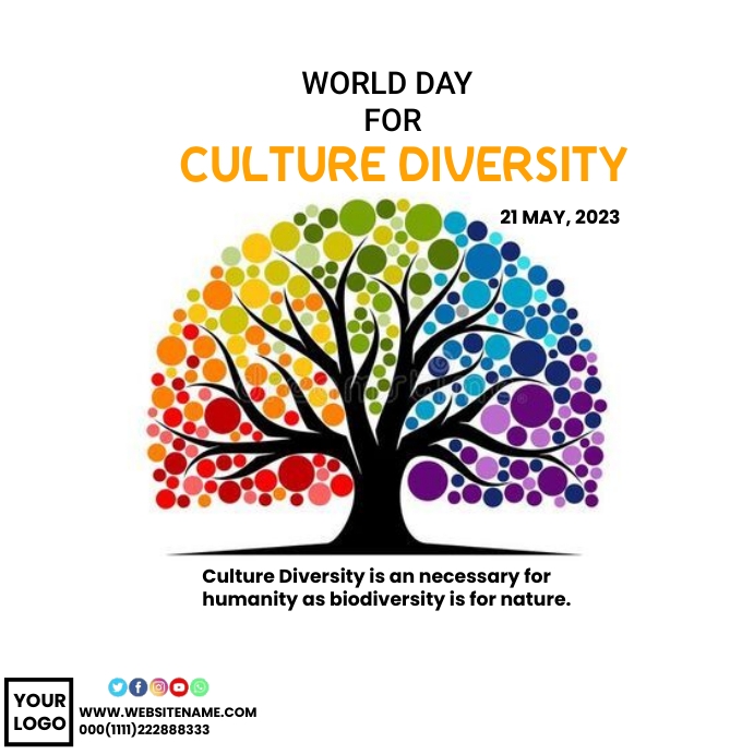 Copy of World day for culture diversity | PosterMyWall