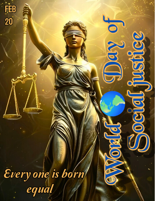 World day of social justice Template | PosterMyWall