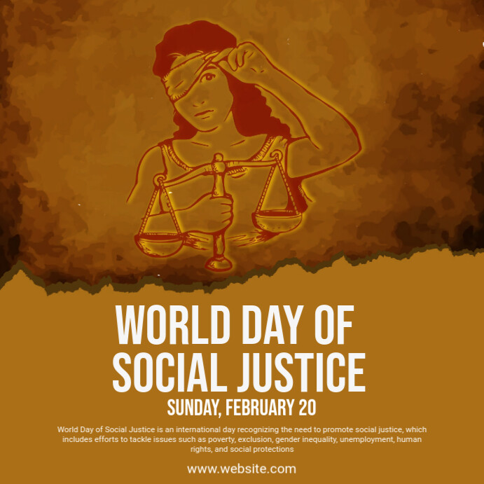 World Day of Social Justice Template | PosterMyWall