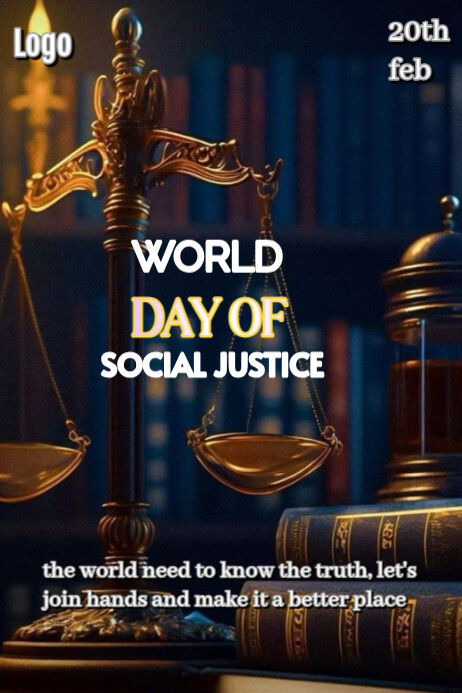 Plantilla de World Day Of Social Justice Poster | PosterMyWall