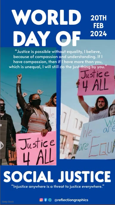 World Day of Social Justice Template | PosterMyWall