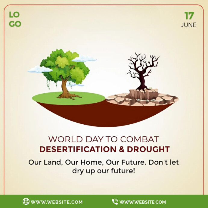 World Day to Combat Desertification and Drought Template | PosterMyWall
